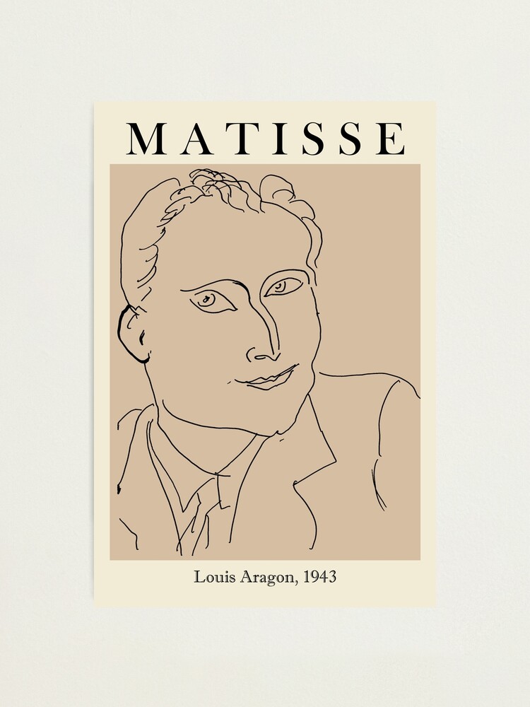 "Louis Aragon 1943 - Line Drawing - Modern Art - Henri Matisse" Photographic Print for Sale by ...