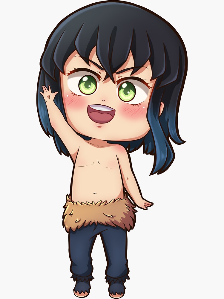 "Inosuke Demon Slayer Chibi" Sticker for Sale by yumikaitsu | Redbubble