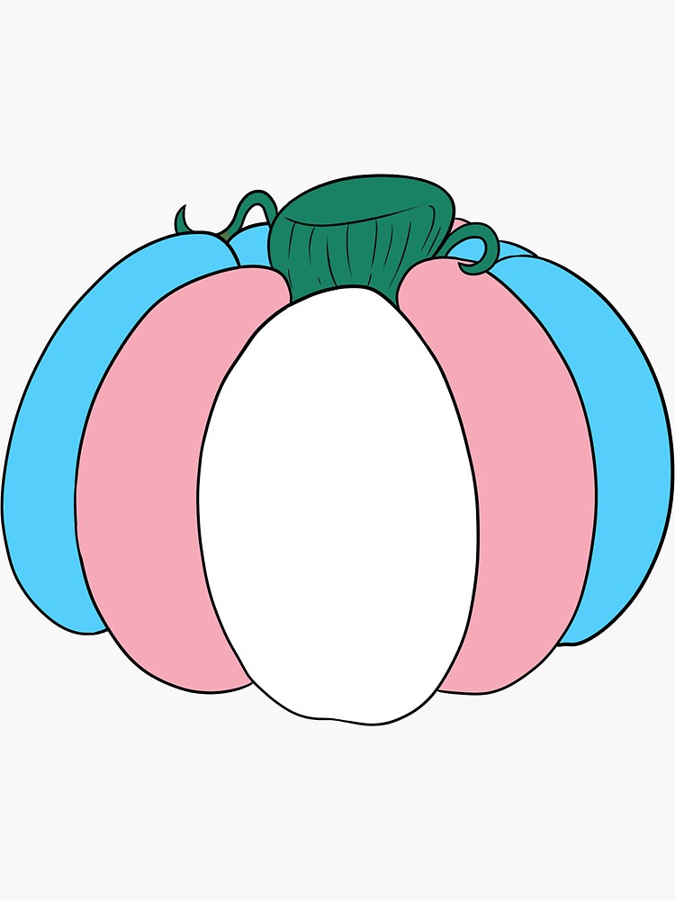 "LGBTQIA+ Transgender Pride Pumpkin" Sticker for Sale by MagpieFeet ...