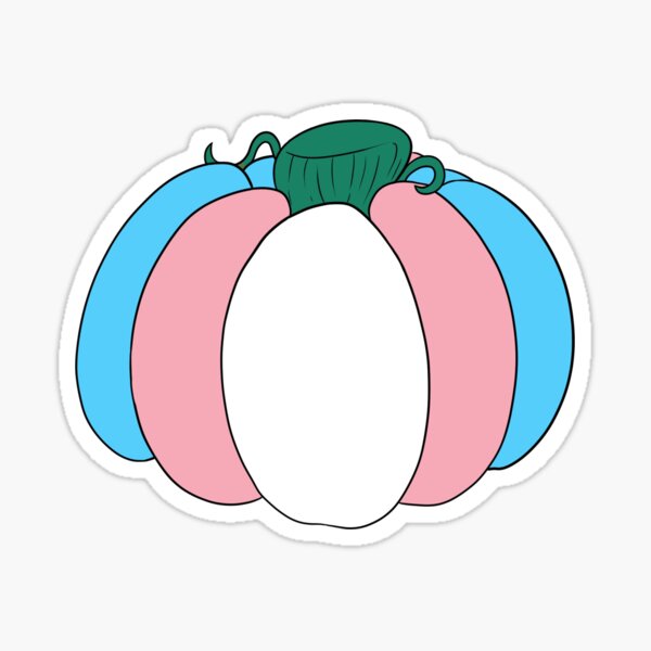 "LGBTQIA+ Transgender Pride Pumpkin" Sticker for Sale by MagpieFeet ...