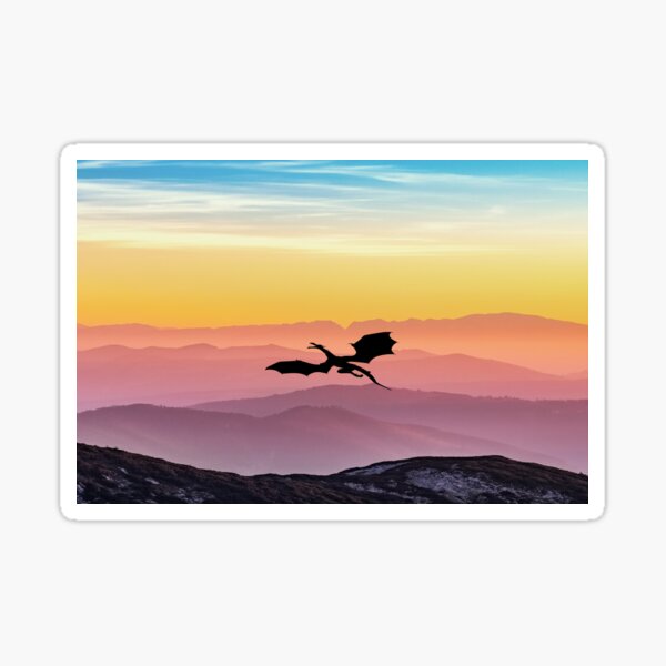 "Dragon in flight" Sticker for Sale by calibrit | Redbubble