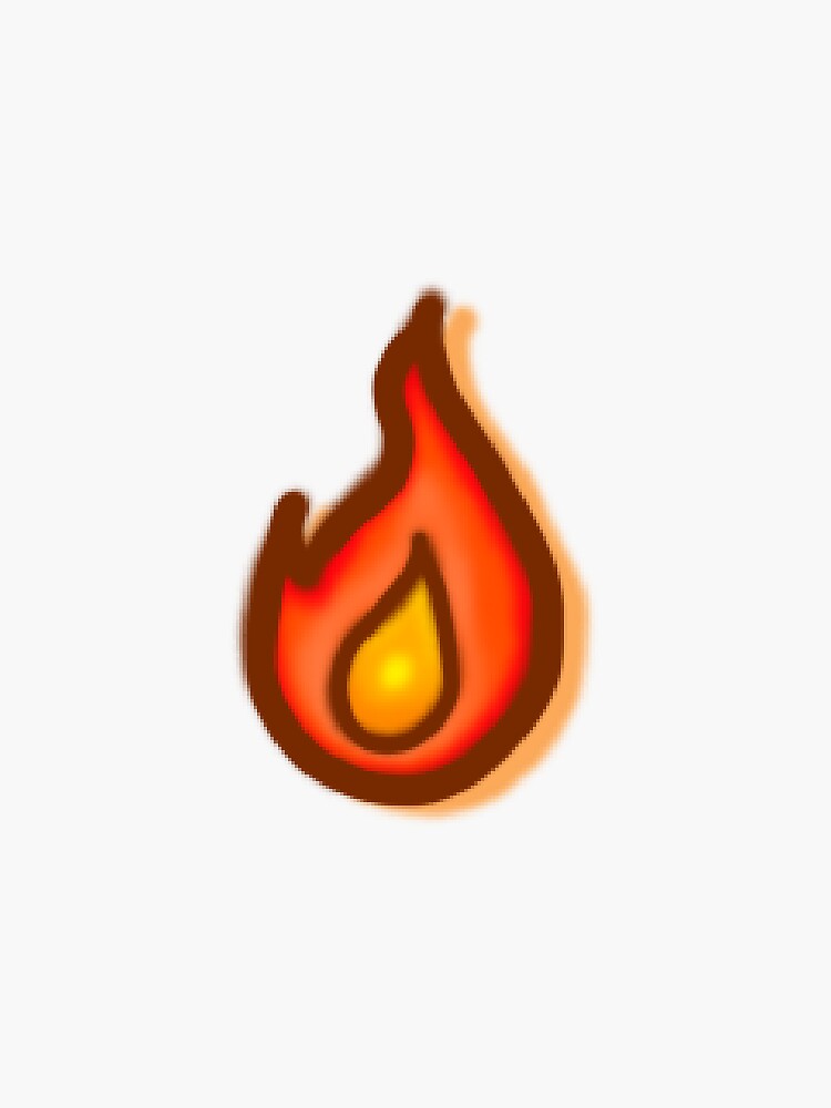 "Red Flame Sticker" Sticker for Sale by ZeefyDesigns | Redbubble