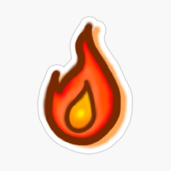 "Red Flame Sticker" Sticker for Sale by ZeefyDesigns | Redbubble