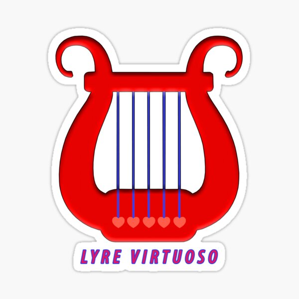 "Lyre Virtuoso" Sticker for Sale by janraydesigns | Redbubble