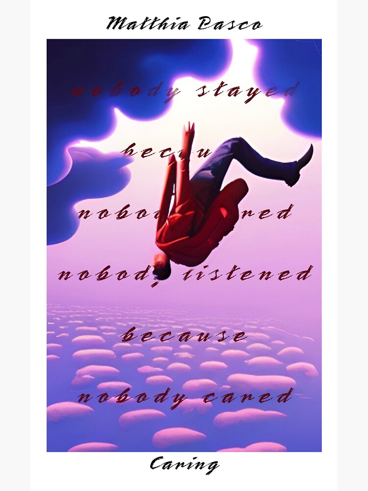 "Caring (poster design)" Sticker for Sale by MatthiaPasco | Redbubble