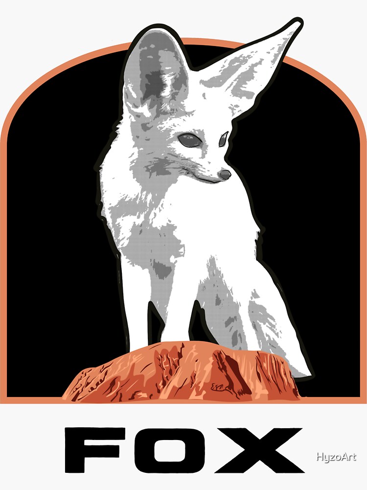 " white fennec fox" Sticker for Sale by HyzoArt | Redbubble
