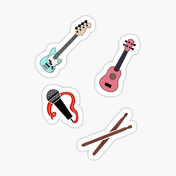 "Mcfly instruments sticker set" Sticker for Sale by Violets-Designs ...