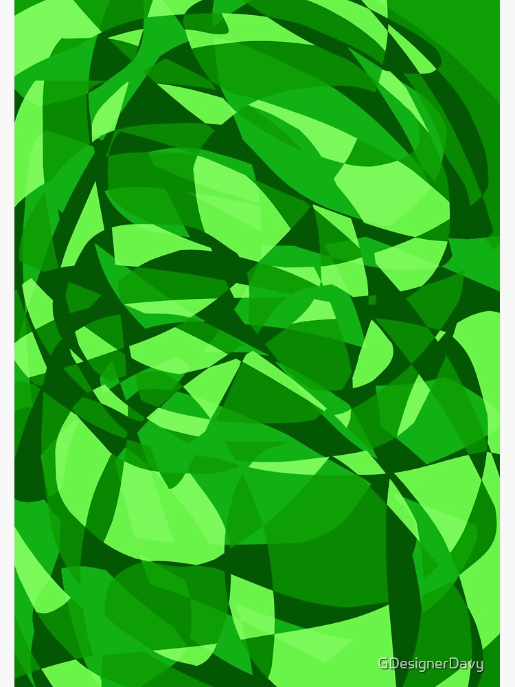 "Geometric Abstract Art #11(Green Fractures)" Sticker for Sale by ...