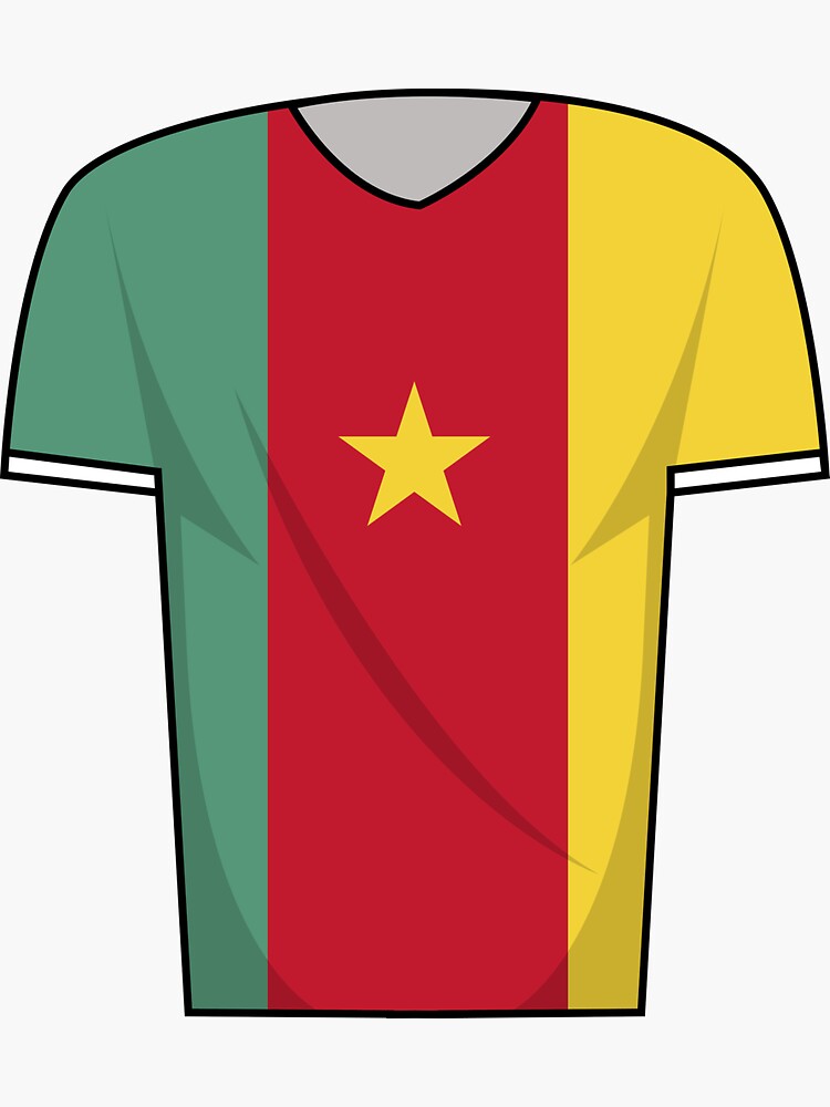 "Cameroon Jersey" Sticker for Sale by PixMe | Redbubble