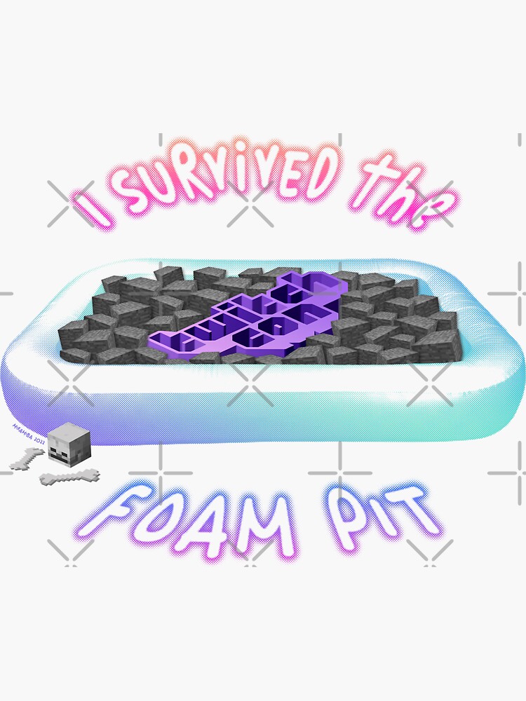 "I SURVIVED THE TWITCHON FOAM PIT || MikaMiba" Sticker for Sale by ...