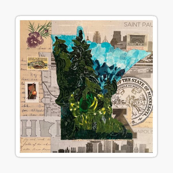 "Minnesota Collage 4-2022" Sticker for Sale by wjholm1019 | Redbubble