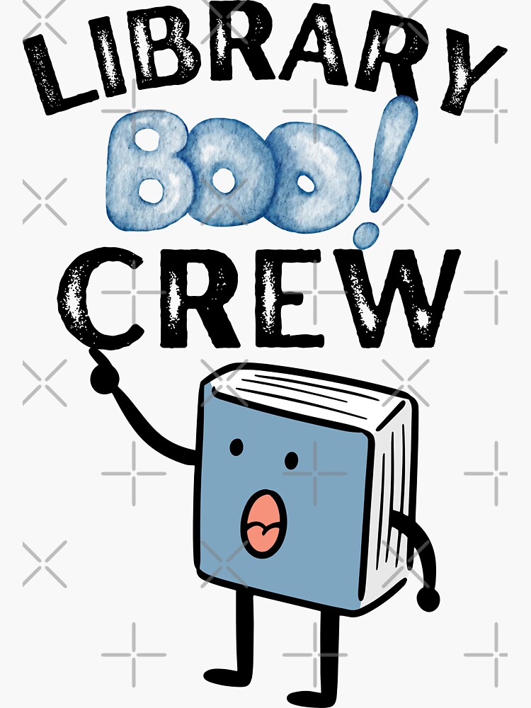 " Library Boo Crew Halloween" Sticker for Sale by sunlightdesign ...