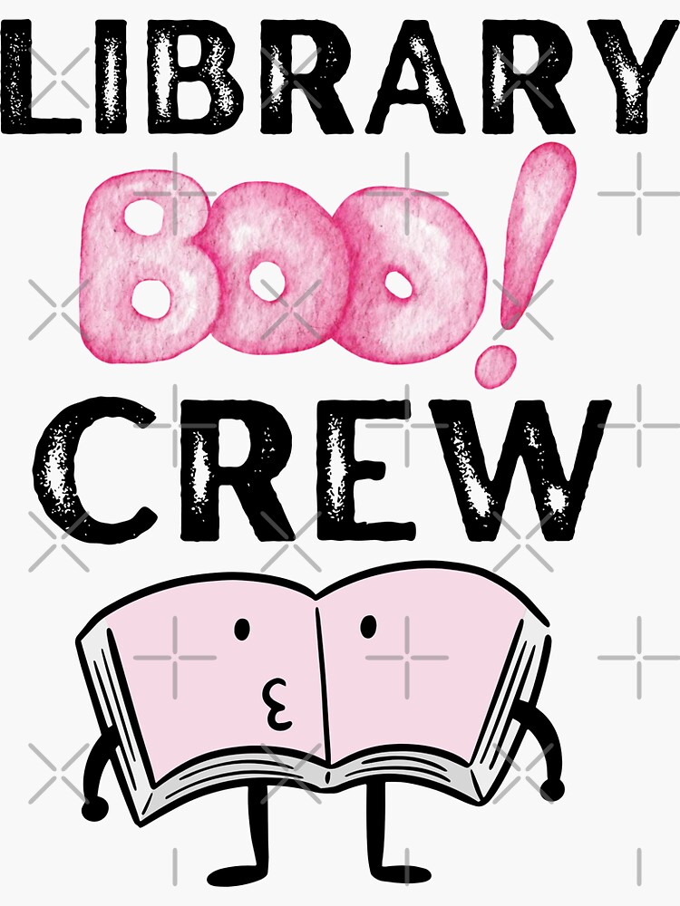 " Library Boo Crew Halloween" Sticker for Sale by sunlightdesign ...