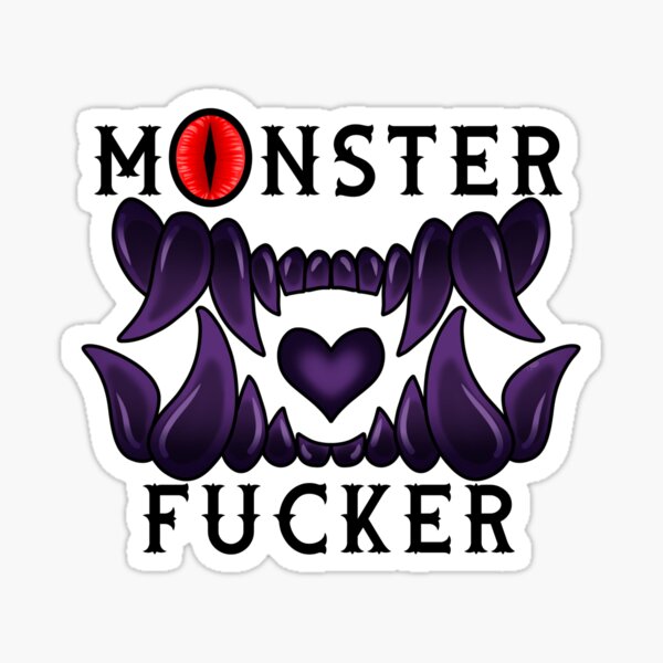 "Monster Lover Black/Purple " Sticker for Sale by Queen-Rosaleen ...