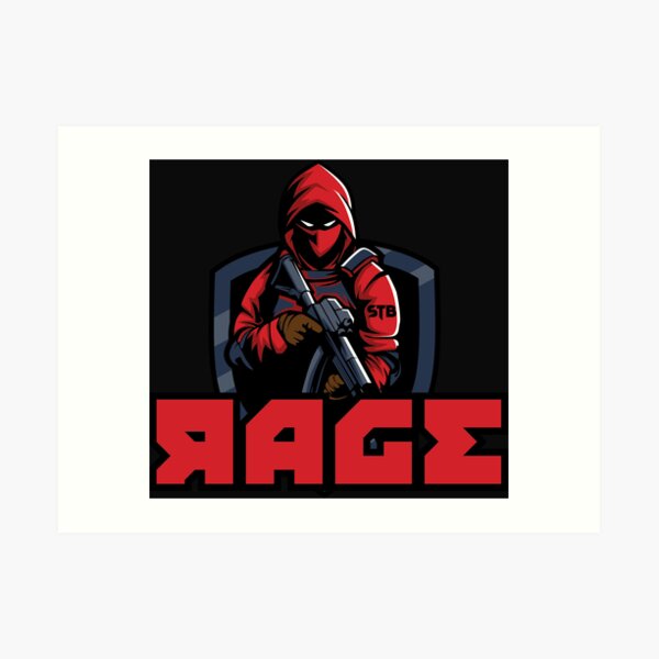 "Rage Gaming Logo" Art Print for Sale by MohawakLogos | Redbubble