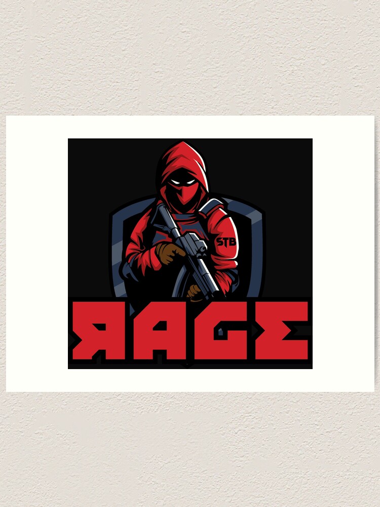 "Rage Gaming Logo" Art Print for Sale by MohawakLogos | Redbubble