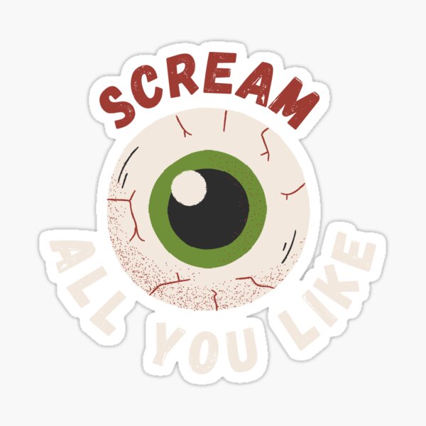 "halloween scream design eye scary" Sticker for Sale by junodsgns ...