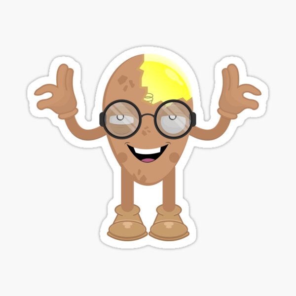 "EggHead" Sticker for Sale by ImpelDown13 | Redbubble