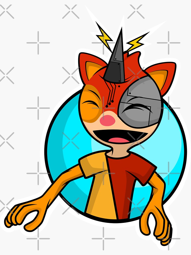 "Laughing Cyborg Squirrel" Sticker for Sale by MOULEOFFICIAL | Redbubble