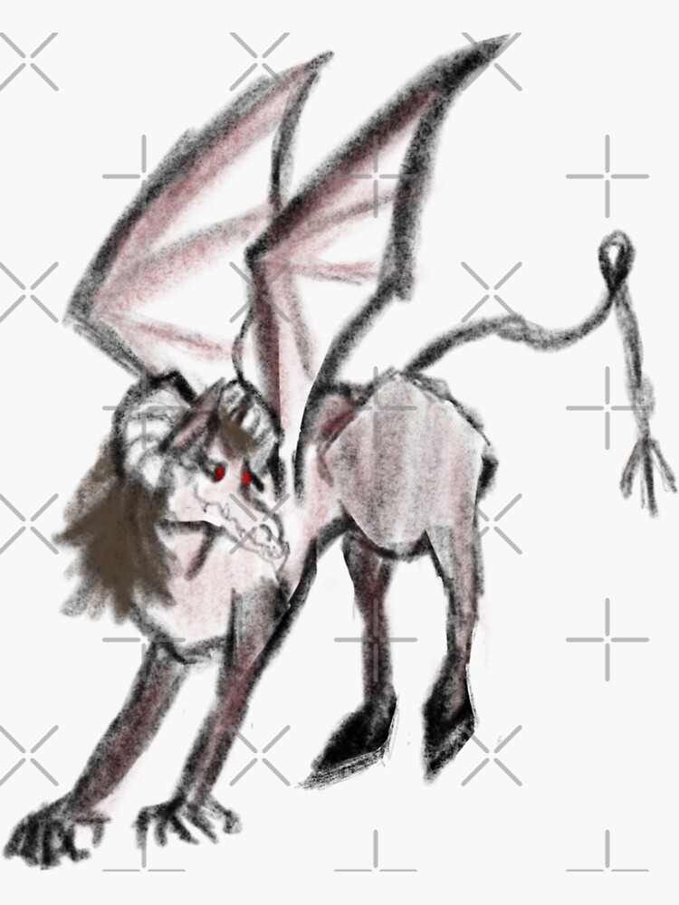 "Jersey Devil in Flight (transparent)" Sticker for Sale by emiweeab ...