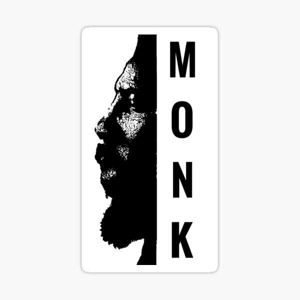 "Monk" Sticker for Sale by KB-BK | Redbubble