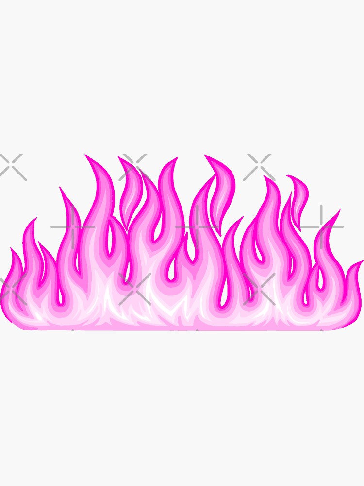 "Pink Flames" Sticker for Sale by emroccs | Redbubble