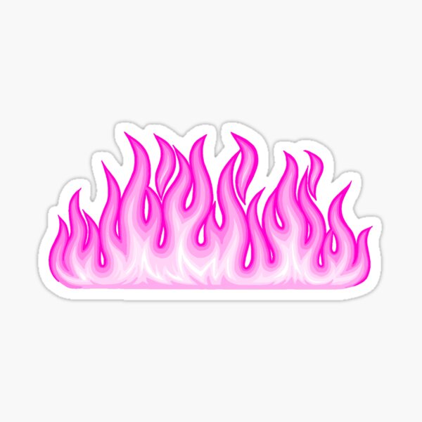 "Pink Flames" Sticker for Sale by emroccs | Redbubble