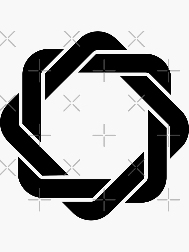 "Black Interlocking Squares" Sticker for Sale by MOULEOFFICIAL | Redbubble