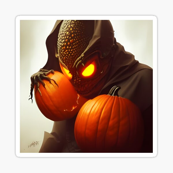 "halloween scary evil pumpkin head" Sticker for Sale by Boostbar9 ...