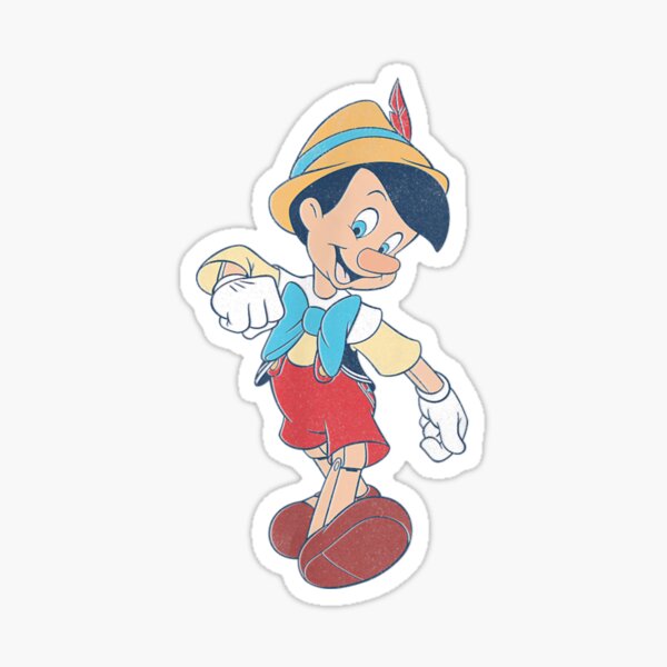 "Pinocchio Strutting With A Smile Full Body " Sticker for Sale by ...