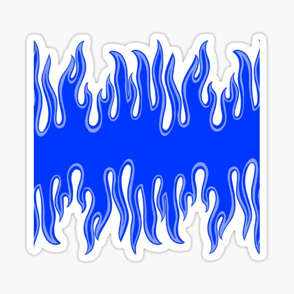 "Continuous blue Flames" Sticker for Sale by emroccs | Redbubble