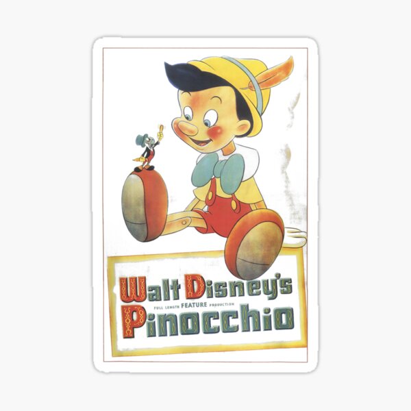 "Pinocchio Vintage Portrait " Sticker for Sale by CarolRogan | Redbubble