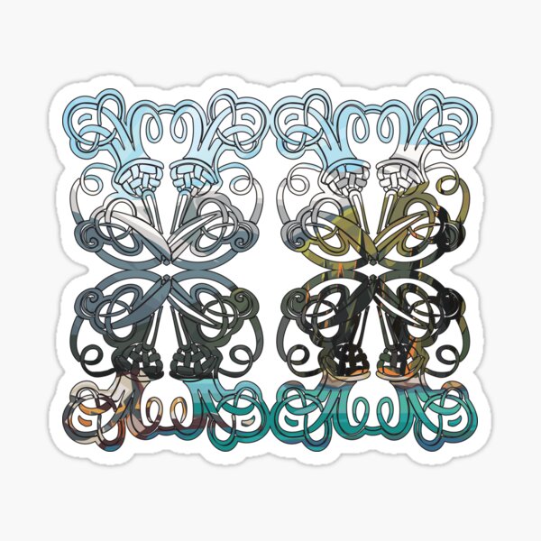 "Mountain Vista Celtic Knot" Sticker for Sale by damonasplace | Redbubble