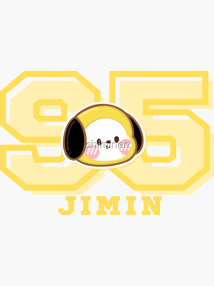 "BTS Baby BT21 Chimmy Bangtan Jersey - Jimin bias Baby Mochi" Sticker ...