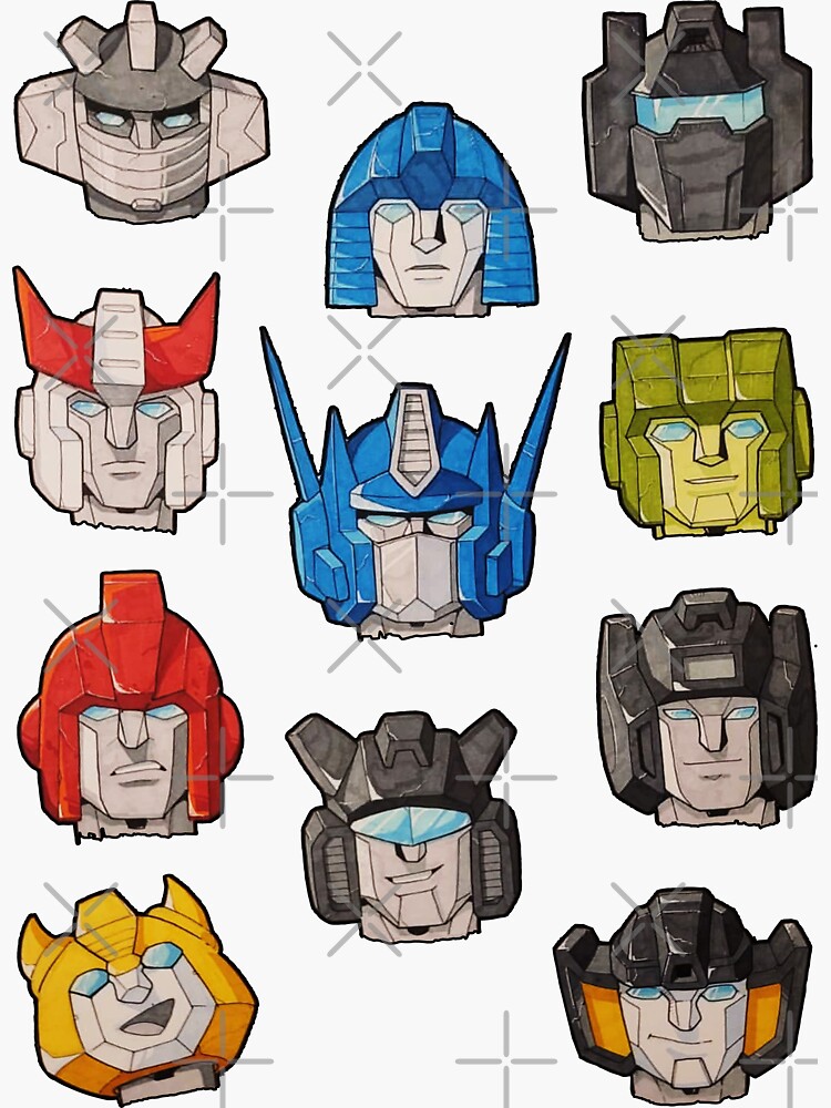 "Autobots Mugshots" Sticker for Sale by pixvox | Redbubble