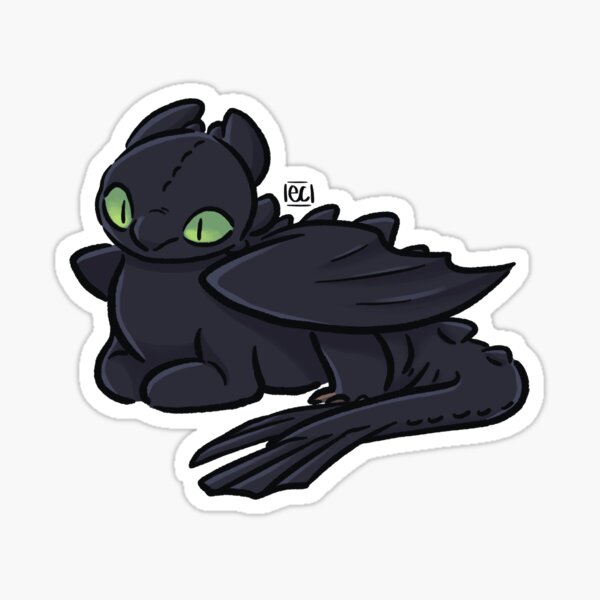 "Night Fury Loaf" Sticker for Sale by eventidecryptid | Redbubble