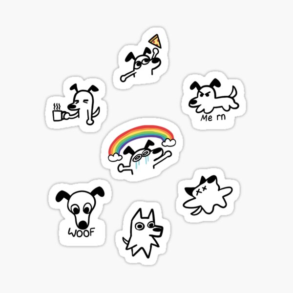 "Stroodle the dog" Sticker for Sale by saltykaluanna | Redbubble