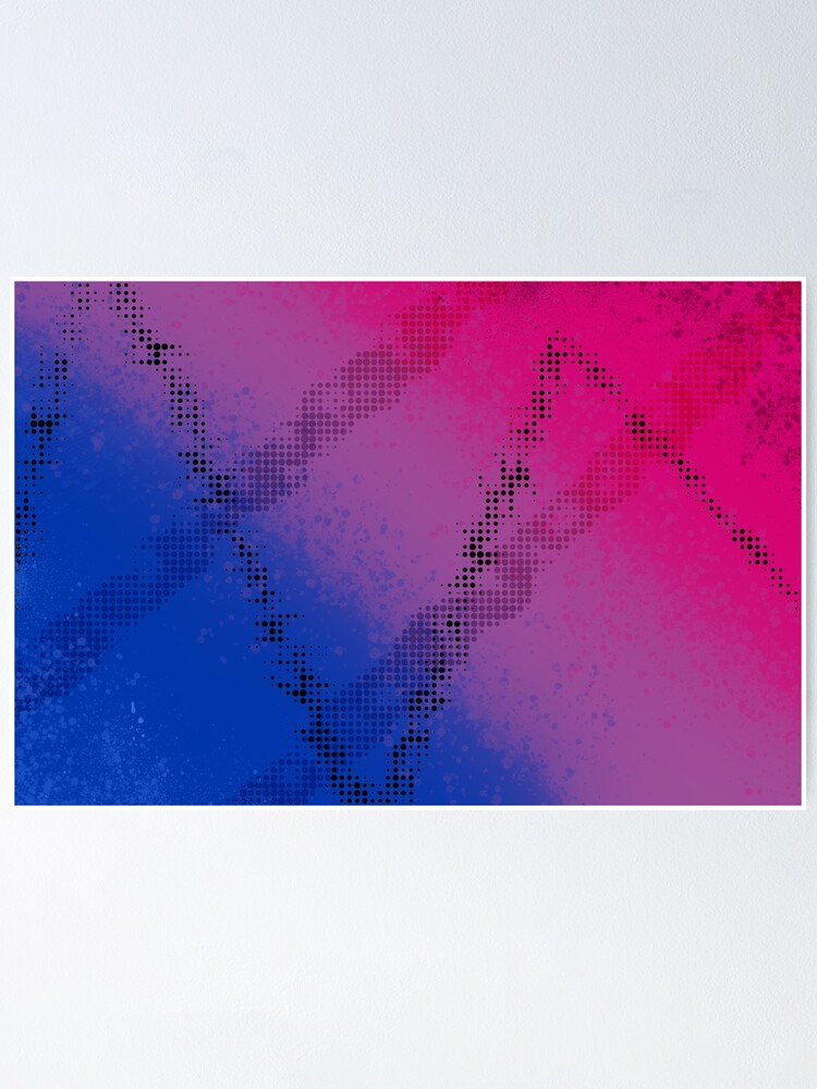 "Abstract Gradient Halftone LGBTQIA2S+ Bi Pride Flag" Poster for Sale ...