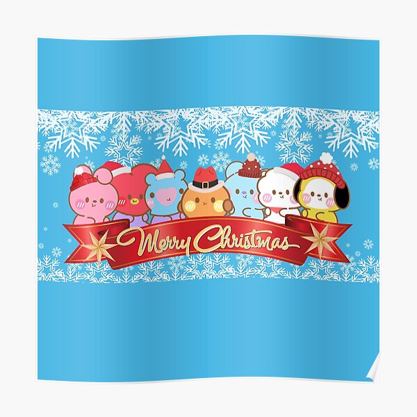 "Cute BTS members - Baby BT21 characters - OT7 - Merry Christmas ...