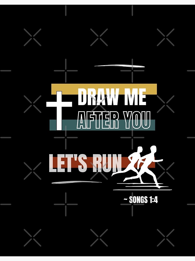 "Let's run! Bible quote" Poster for Sale by ISBrunning | Redbubble