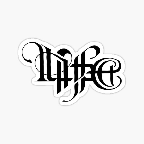 "Life and Death Ambigram" Sticker for Sale by KingSlayer80 | Redbubble