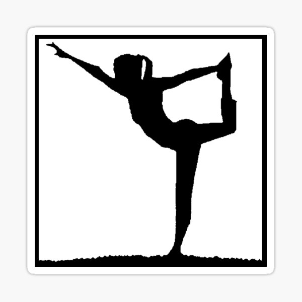 "KING DANCER POSE | Yoga Art~Design (Black)" Sticker for Sale by DK ...