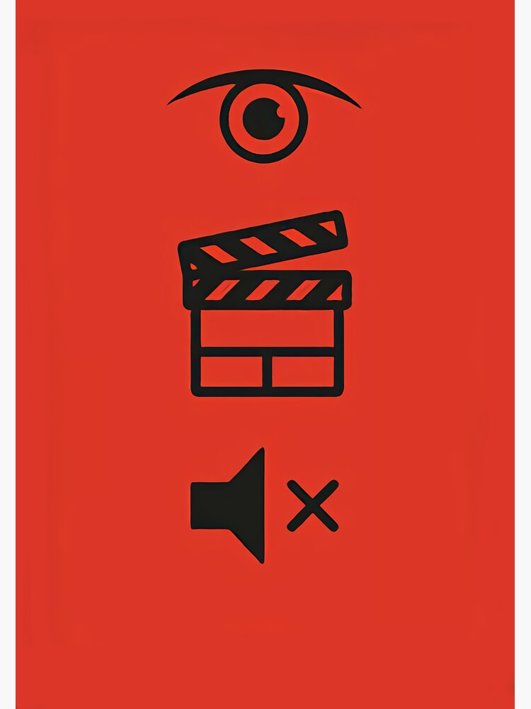 "The Eyes Mac Watching Movies with the Sound Off Poster" Sticker for ...