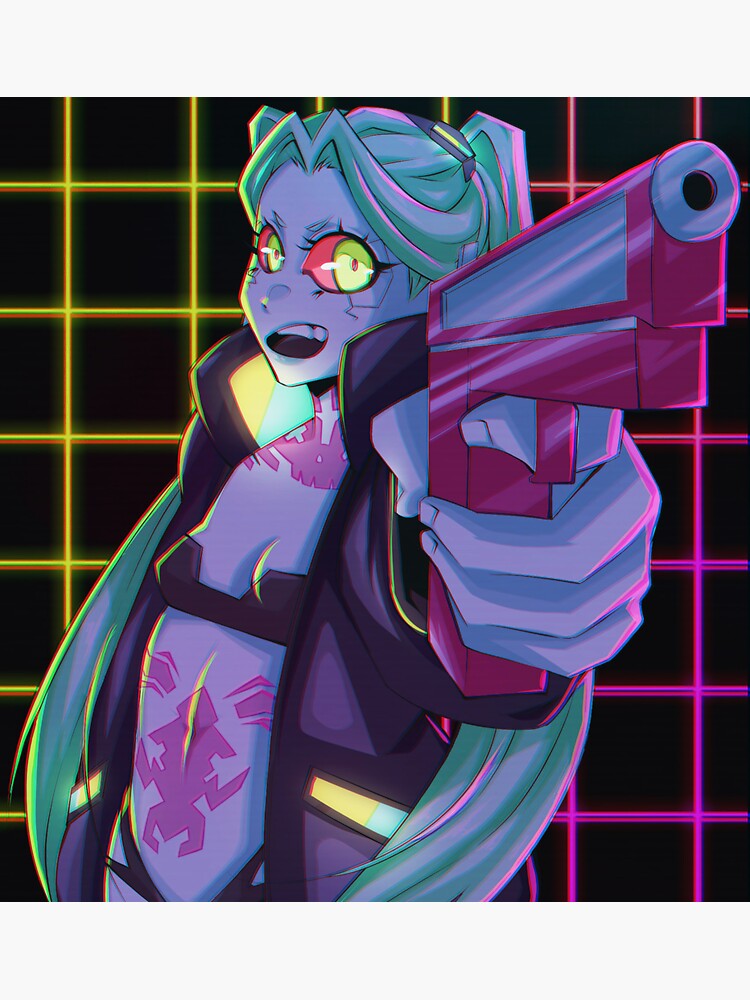 "neon cyber" Sticker for Sale by monaaingos | Redbubble