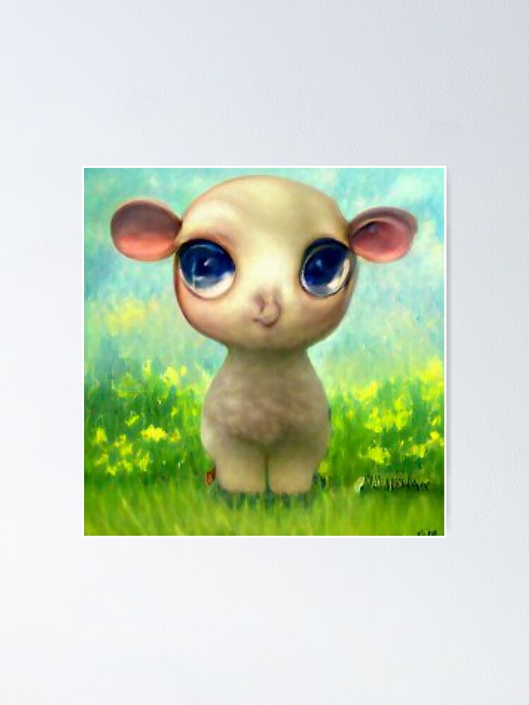 "Baby Sheep- blue eyes" Poster for Sale by MrMercurial | Redbubble