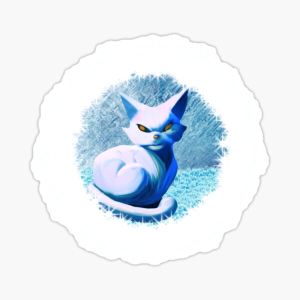 "Sparkling Ice Kitty in the Frozen Winter Land" Sticker for Sale by ...