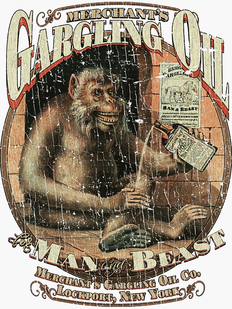 "Steampunk Merchants Gargling Oil 1833 " Sticker for Sale by RupertNiem ...