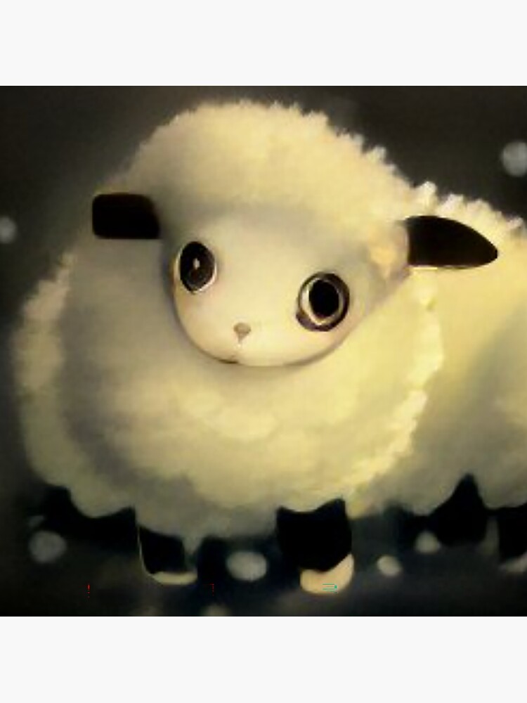 "Cottonball Sheep" Sticker for Sale by MrMercurial | Redbubble