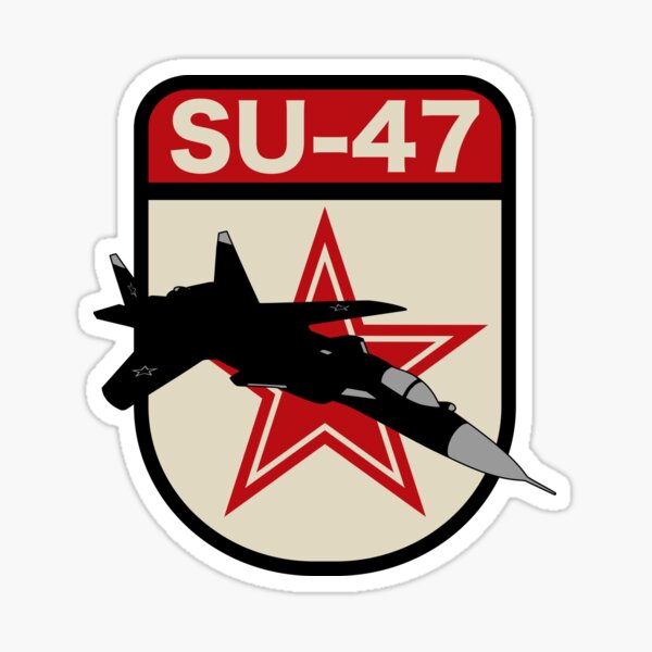 "Sukhoi SU-47" Sticker for Sale by StrongVlad | Redbubble
