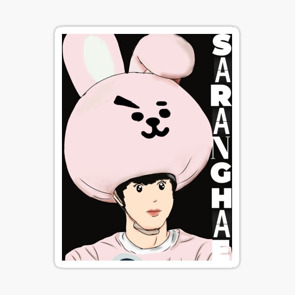 "Saranghae, ( BTS)." Sticker for Sale by vvvrrr | Redbubble